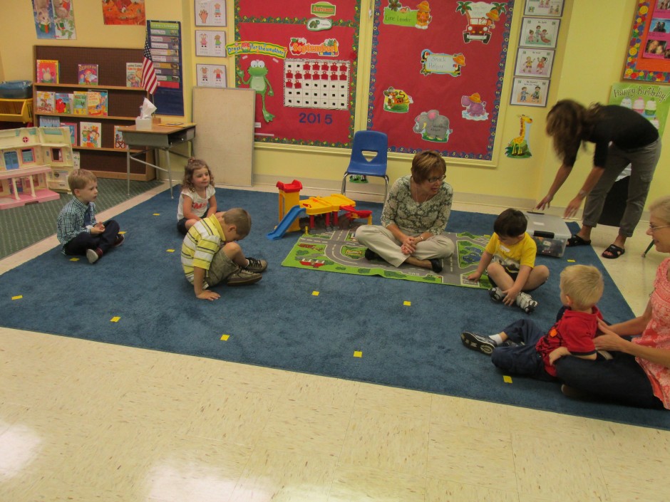 TTh Four Year Old Classes first circle time pictures | Trinity Nursery News